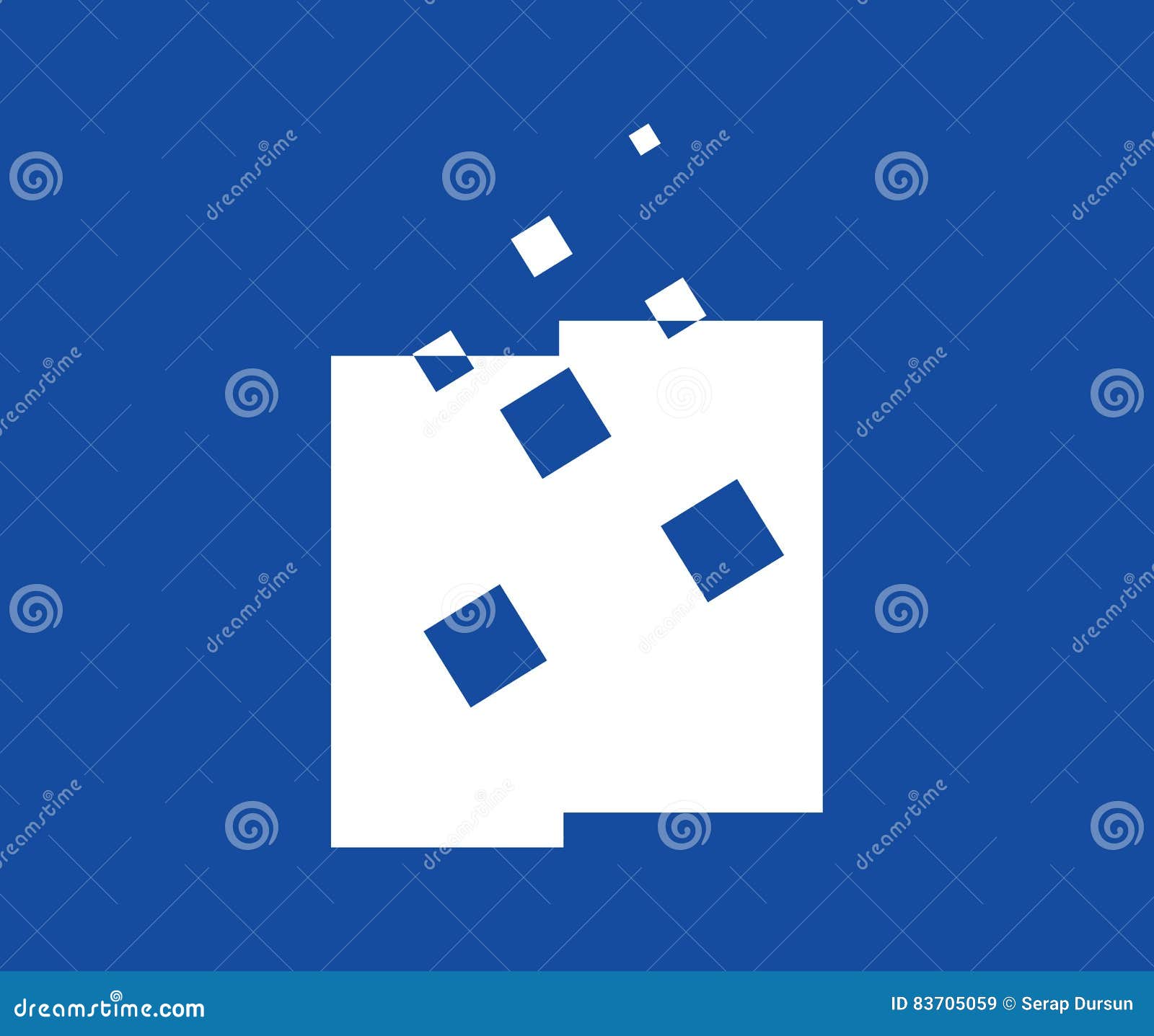 Square Particulate Icon stock vector. Illustration of communicate ...