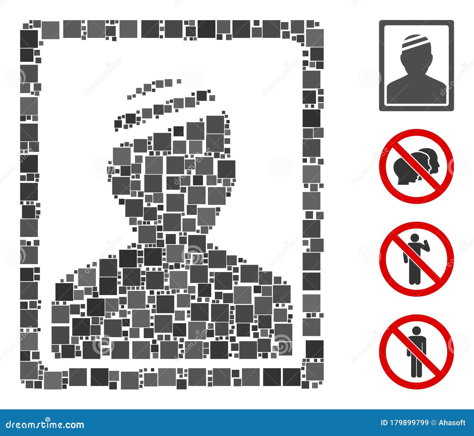 Square Patient Photo Icon Vector Collage Stock Illustration ...