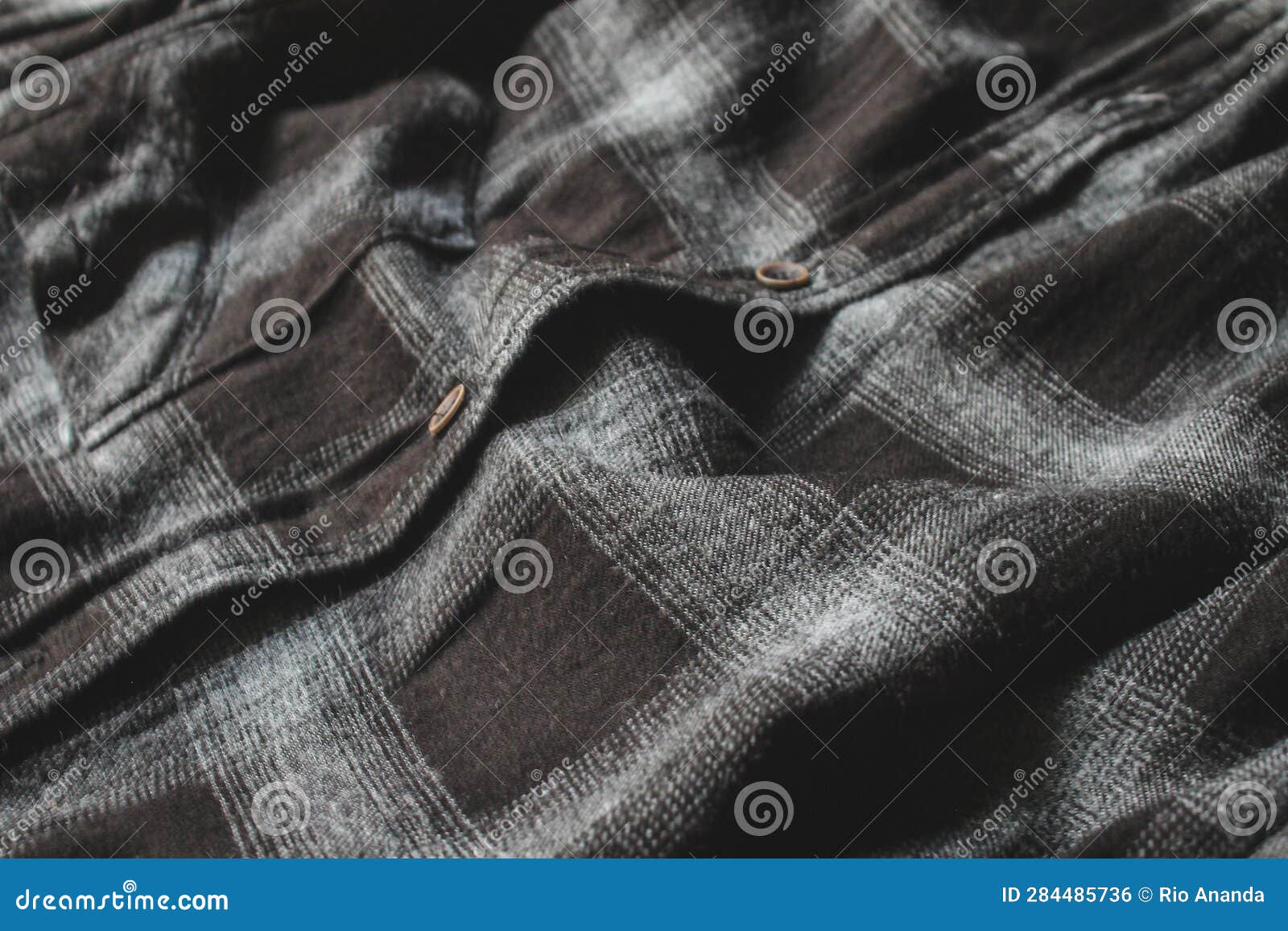 Square Pattern of Black Shirt with Soft Fabric Stock Photo - Image of ...