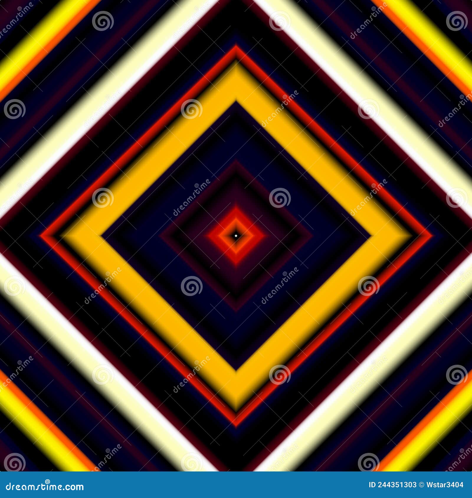 Square Pattern Design in Yellow Orange Blue Color Stock Vector ...