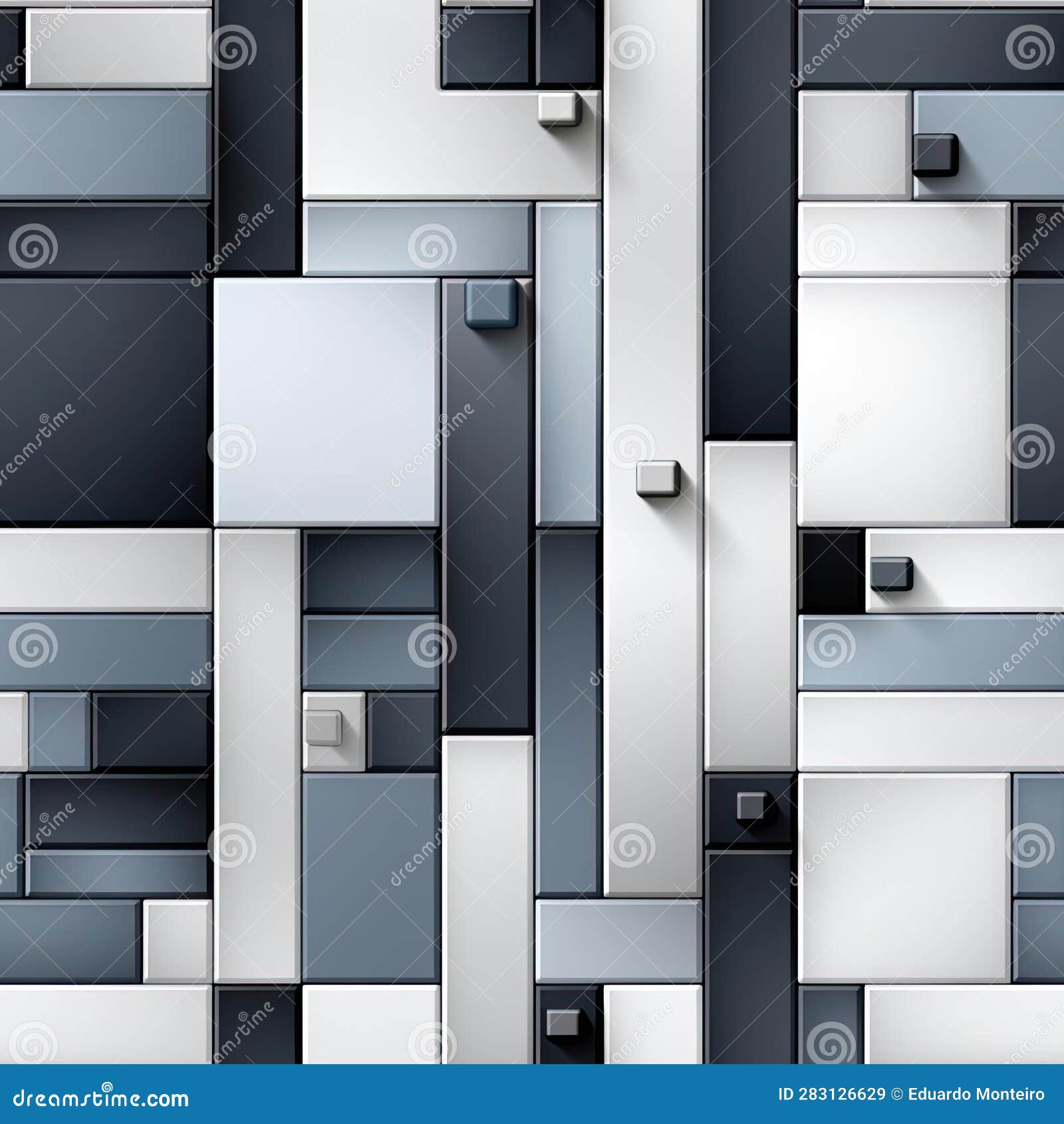 Square Pattern Made with White and Gray Blocks (tiled) Stock ...