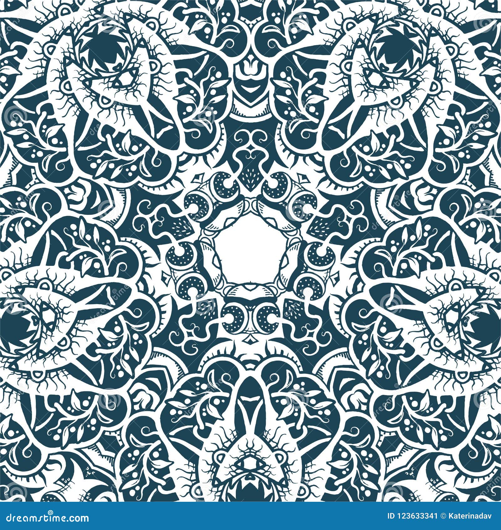 A Square Pattern, Ornamental Texture, Vector Illustration Stock Vector ...