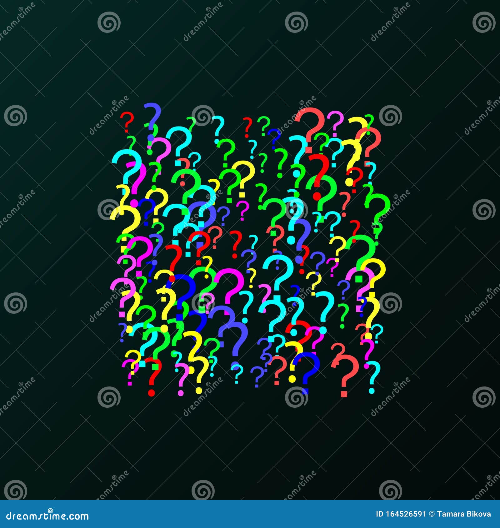 Square Pattern of Question Marks Stock Illustration - Illustration of ...