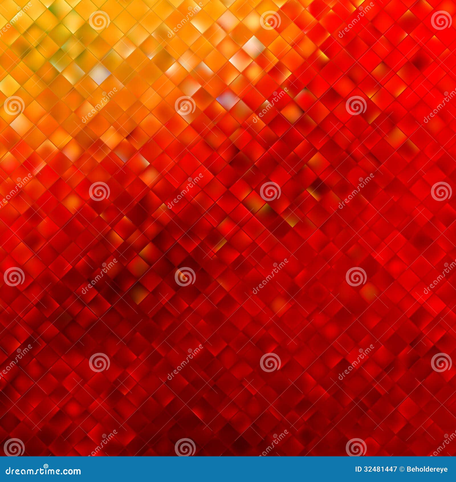 Square Pattern in Red and Orange Colors. EPS 10 Stock Vector ...