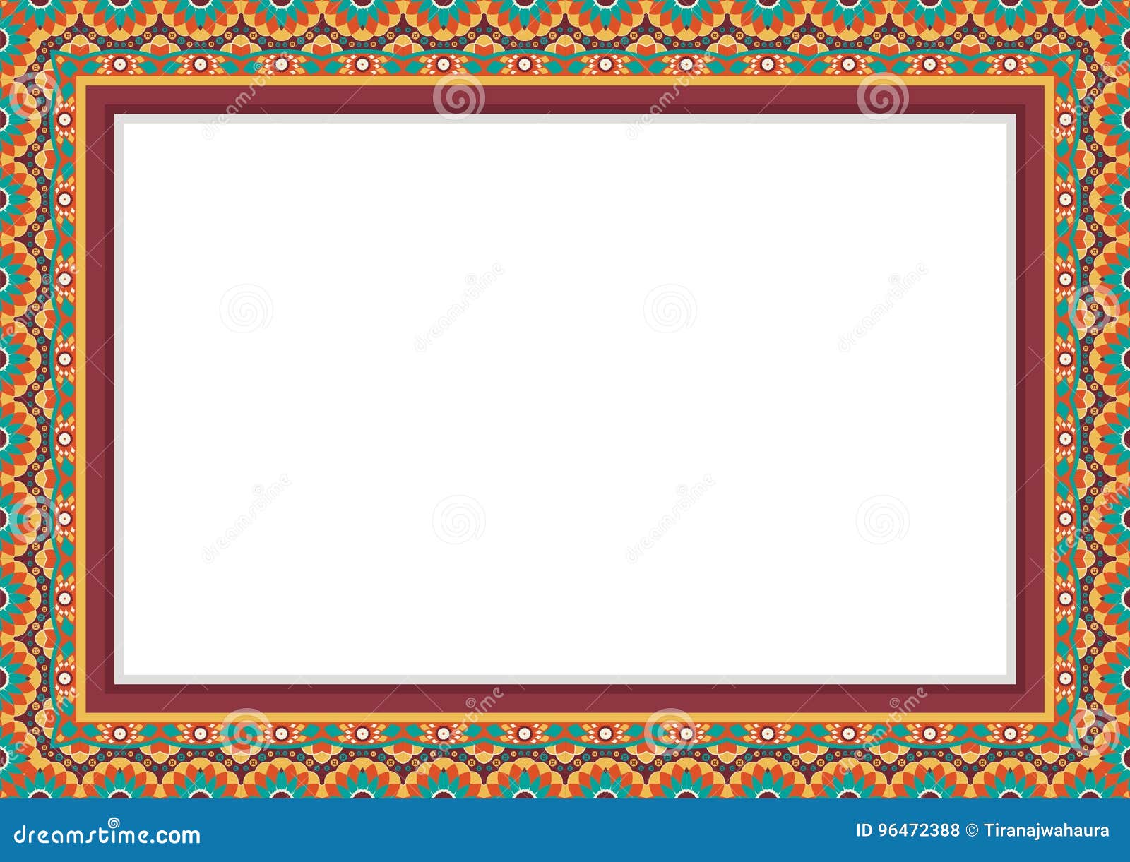 Square Pattern of Traditional Motifs Stock Vector - Illustration of ...
