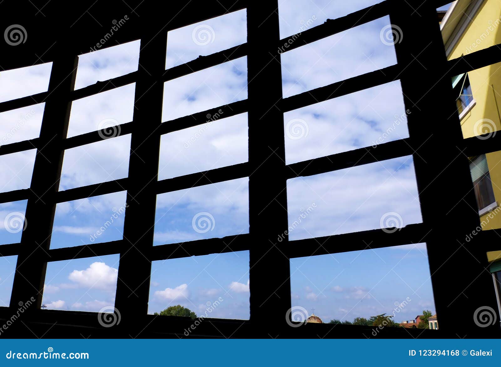 Square pattern of windows stock photo. Image of exterior - 123294168