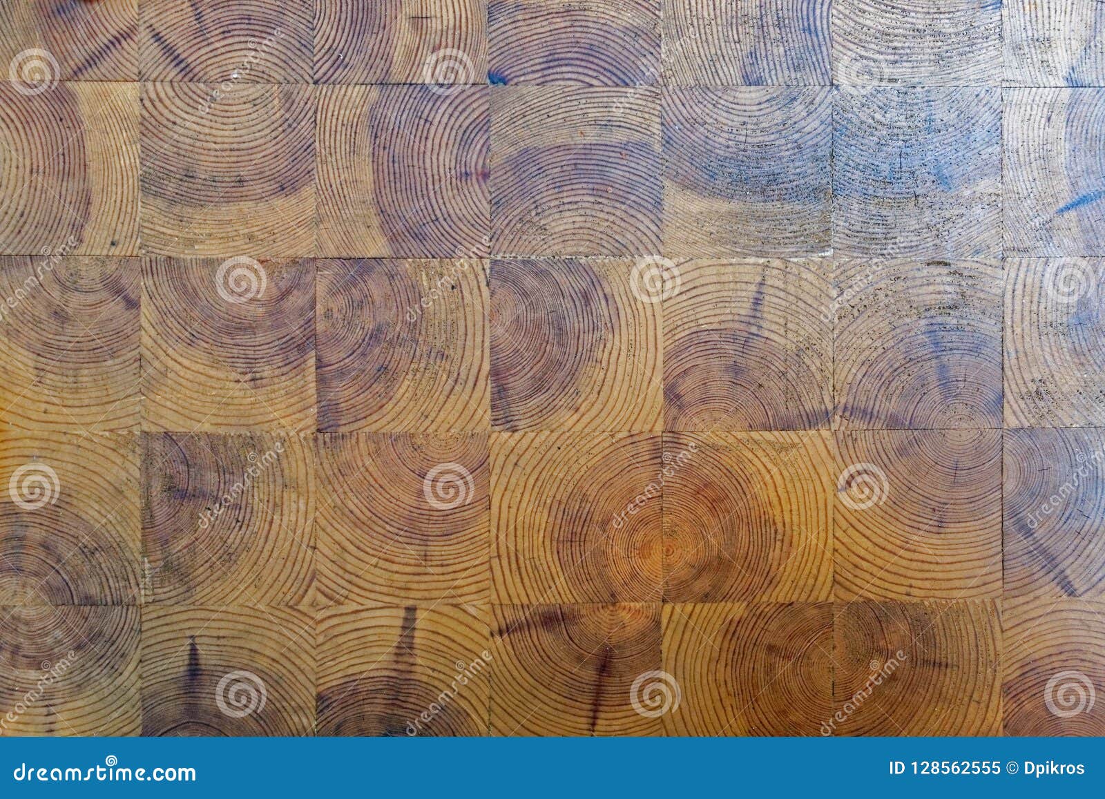 Square Pattern Wood Pieces Background Stock Image - Image of teak ...