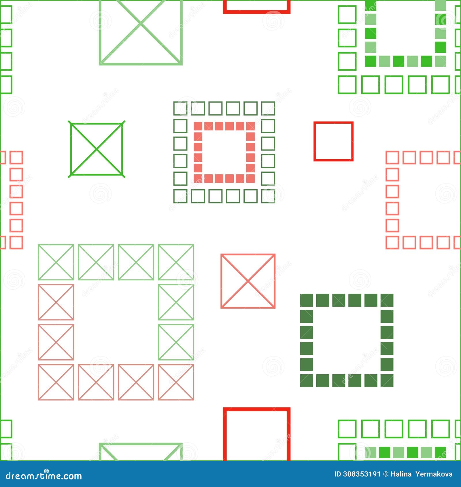 Square Patterns. Geometric Squares. Bright Seamless Pattern. Design of ...