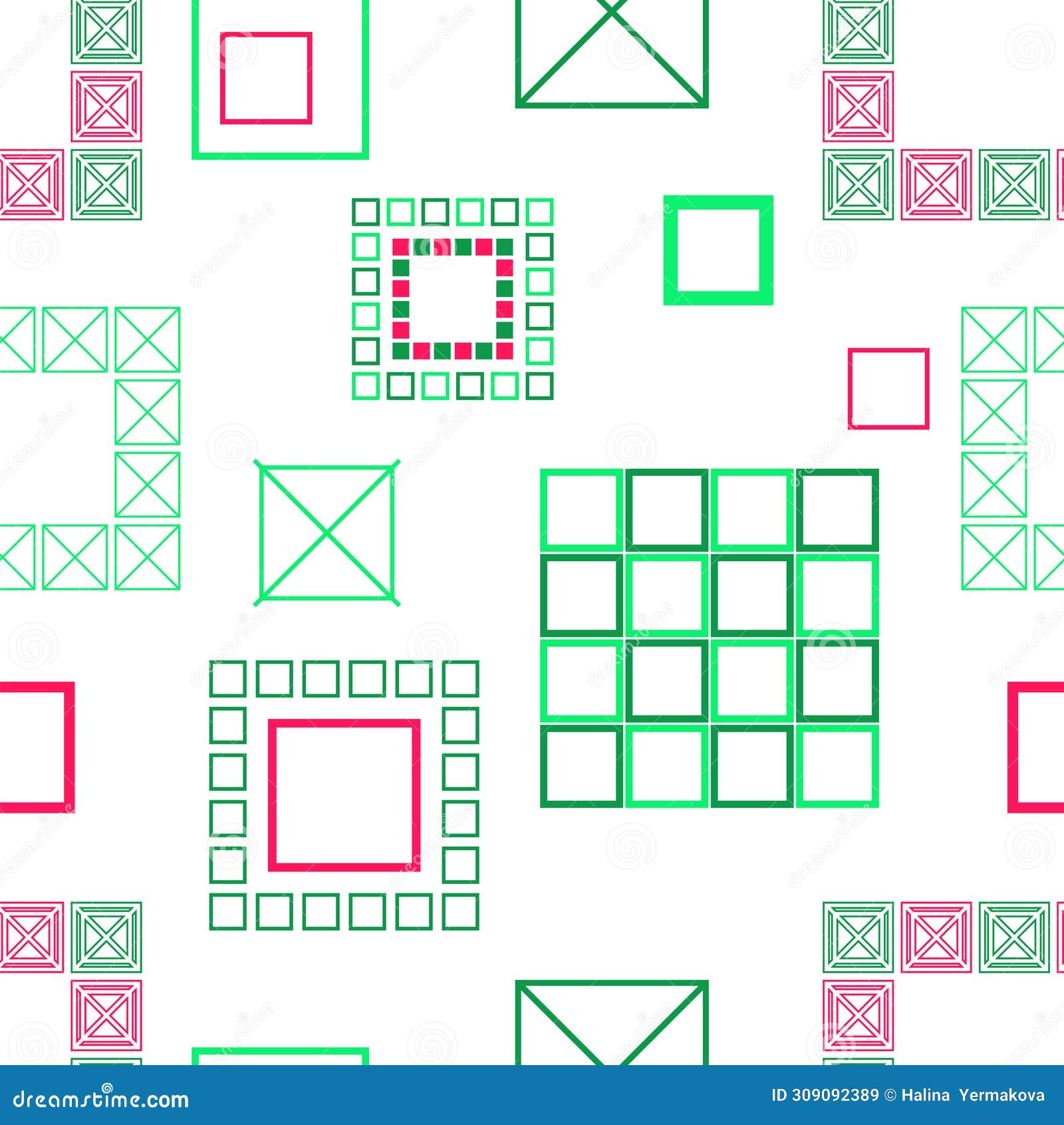 Square Patterns. Geometric Squares. Bright Seamless Pattern. Design of ...