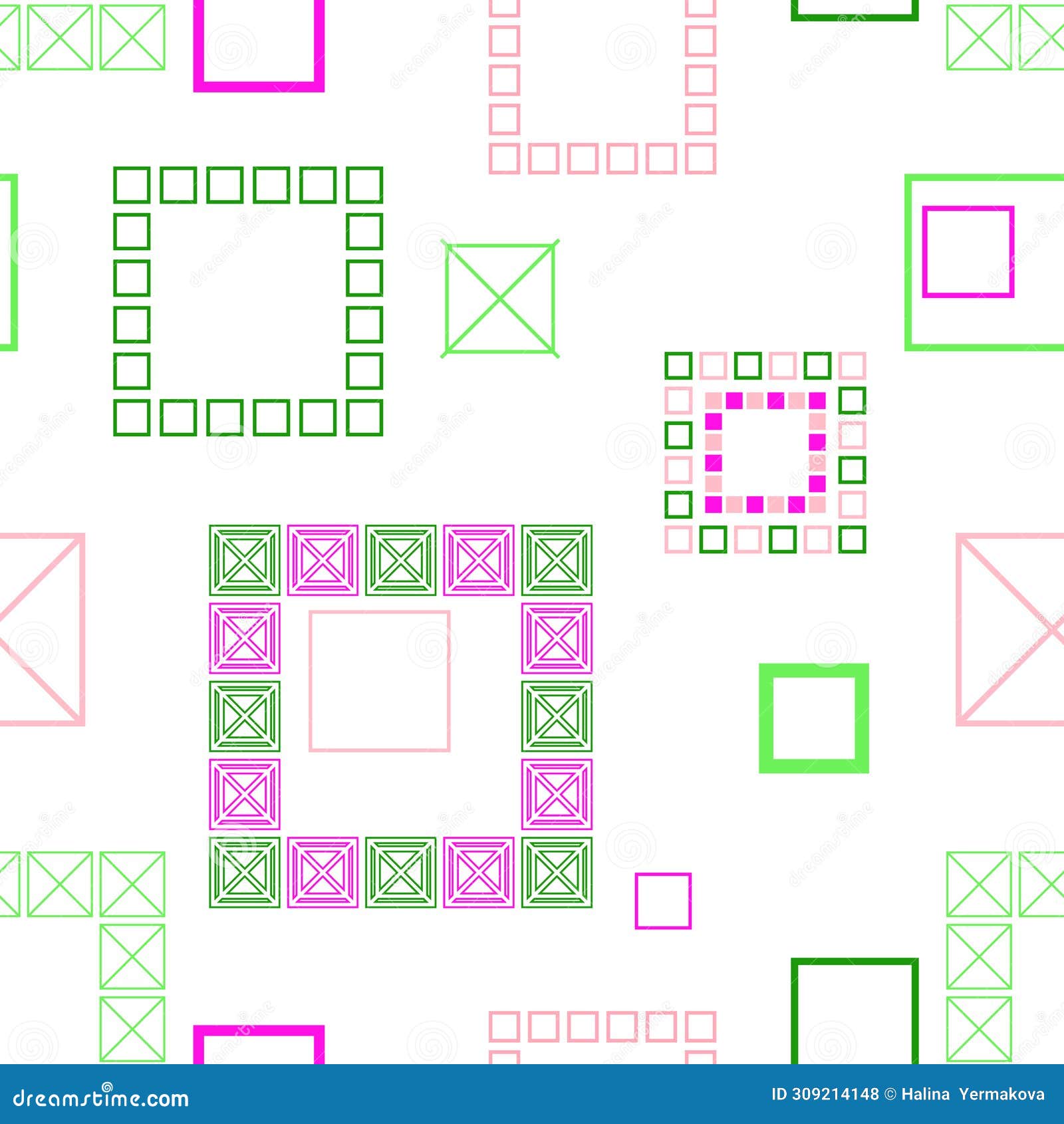 Square Patterns. Geometric Squares. Bright Seamless Pattern. Design of ...