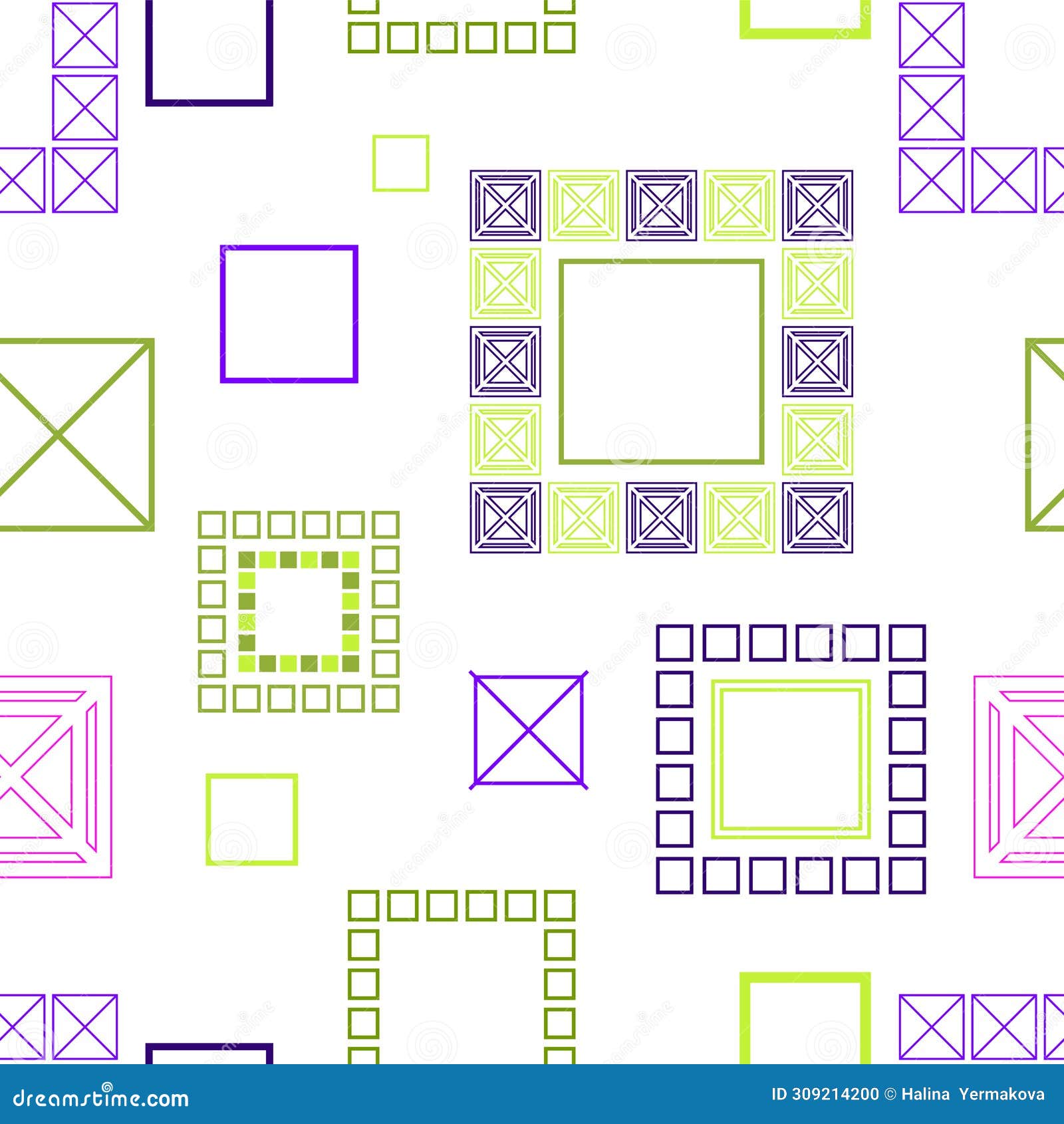 Square Patterns. Geometric Squares. Bright Seamless Pattern. Design of ...
