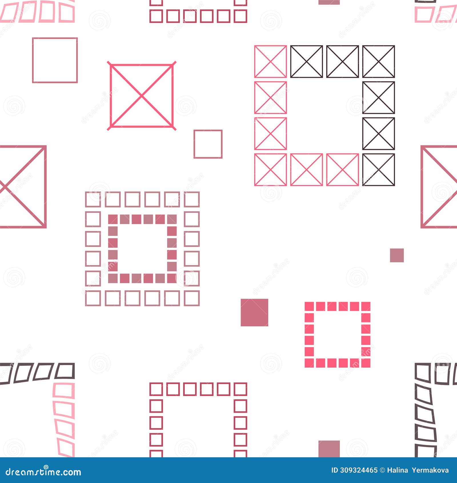 Square Patterns. Geometric Squares. Bright Seamless Pattern. Design of ...