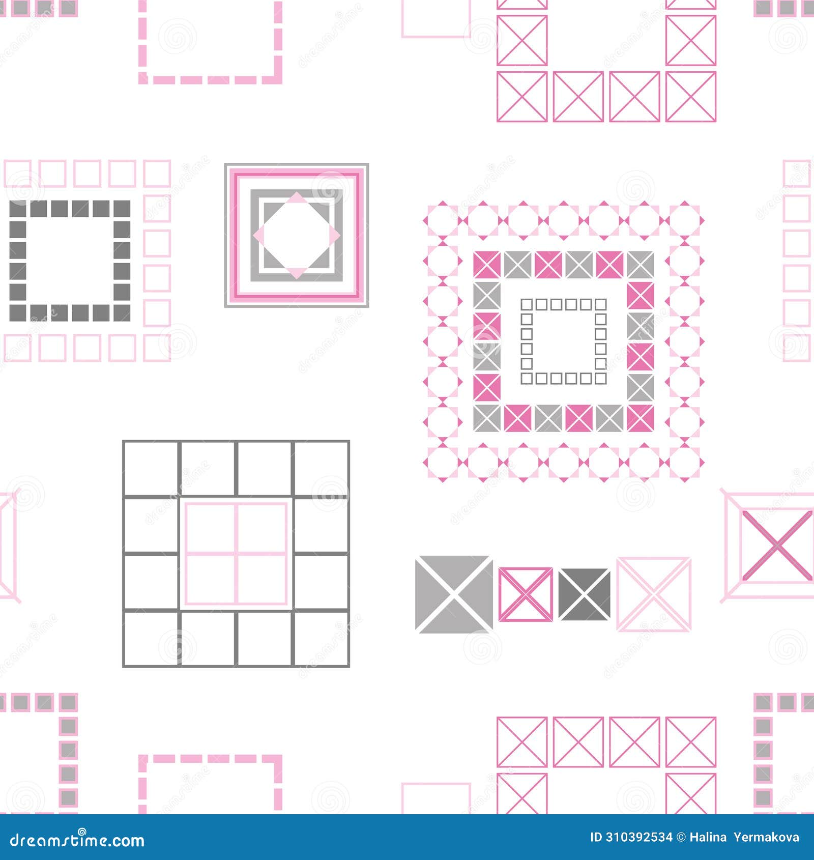 Square Patterns. Geometric Squares. Bright Seamless Pattern. Design of ...