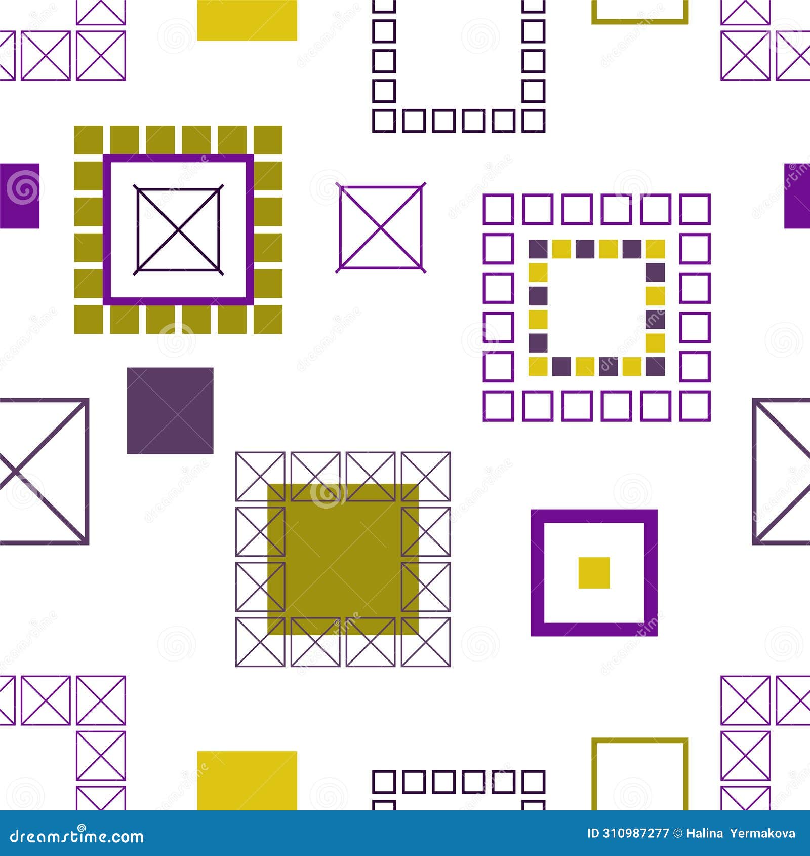 Square Patterns. Geometric Squares. Bright Seamless Pattern. Design of ...