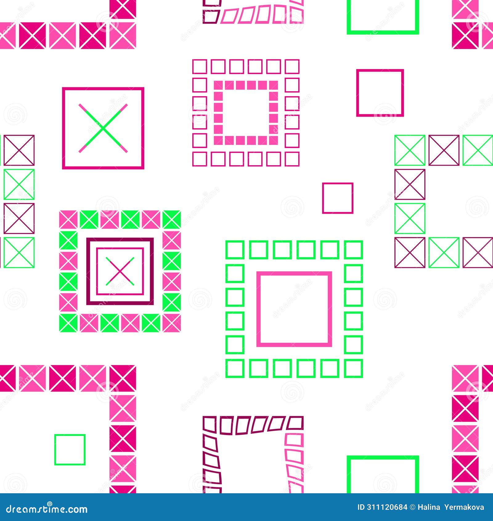Square Patterns. Geometric Squares. Bright Seamless Pattern. Design of ...