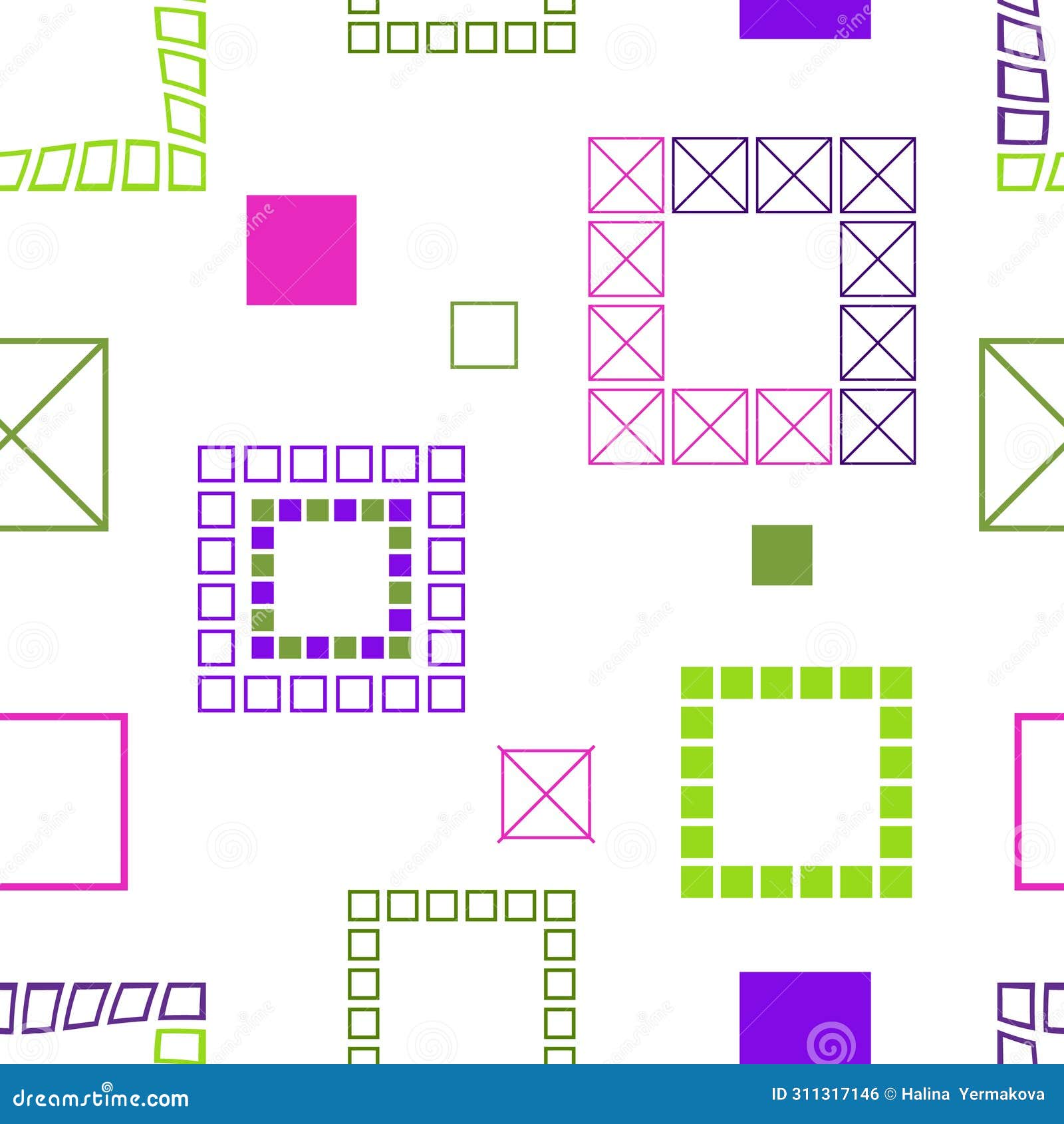 Square Patterns. Geometric Squares. Bright Seamless Pattern. Design of ...