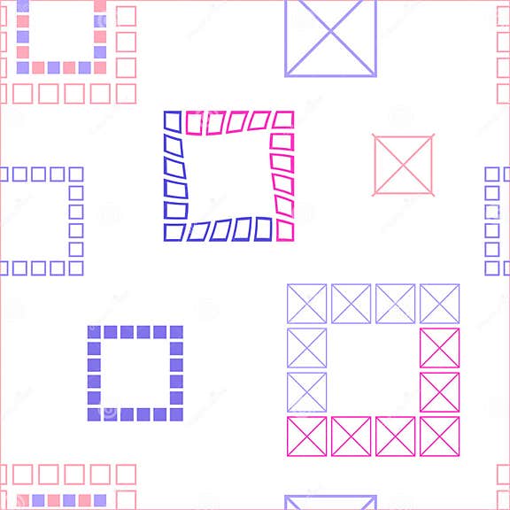 Square Patterns. Geometric Squares. Bright Seamless Pattern. Design of Fabric, Wallpaper ...