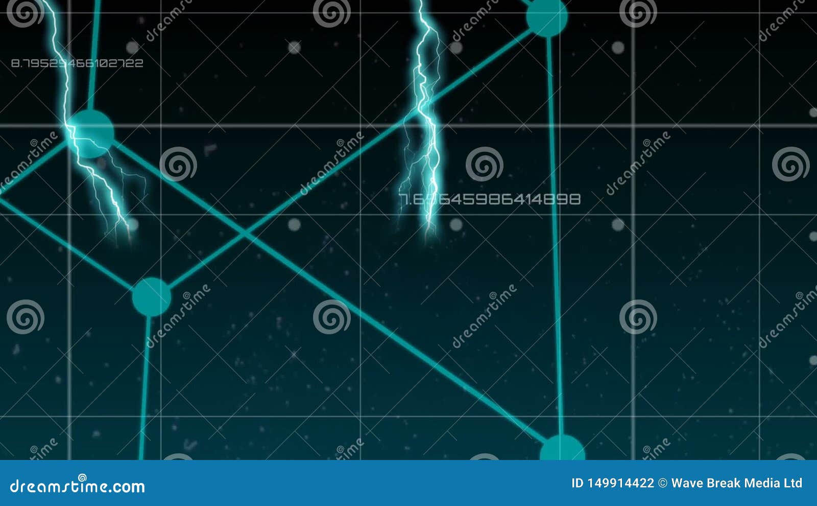 Square Patterns and Lightning Stock Footage - Video of shock, generated ...