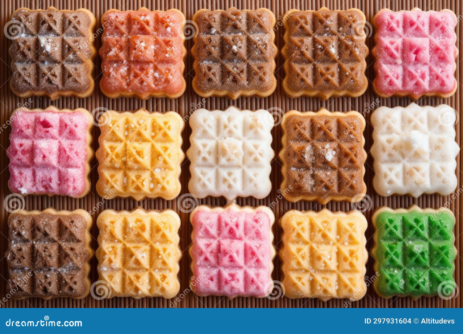 Square Patterns on a Waffle Stock Photo - Image of food, sweet: 297931604