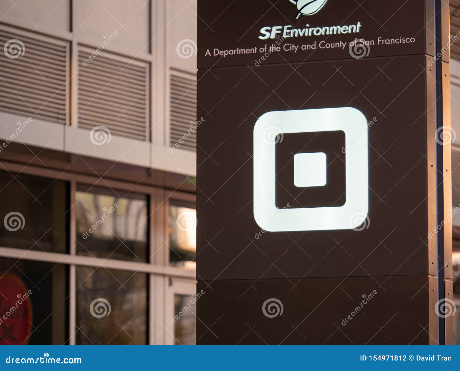 Square Payment Processing Sign Outside of San Francisco Headquarters ...