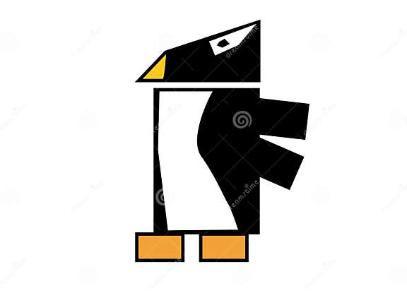 Square Penguin Illustration Stock Vector - Illustration of edge, arctic ...