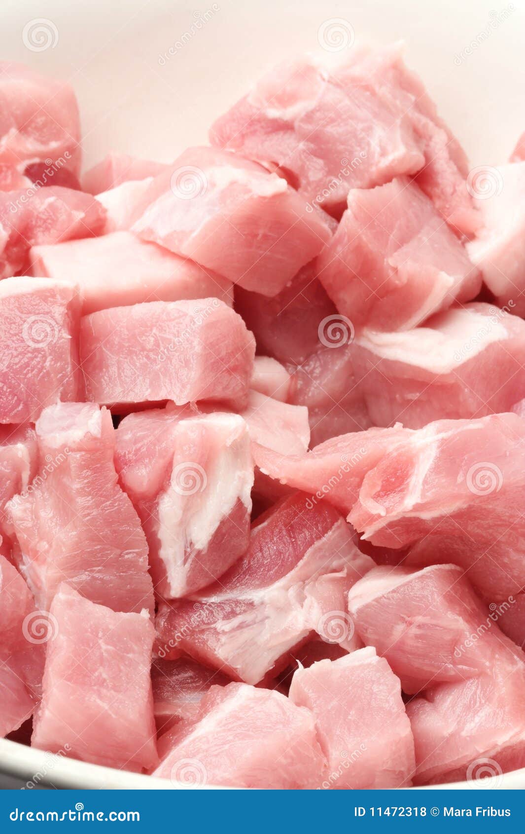 Square pieces of pork meat stock photo. Image of loin - 11472318