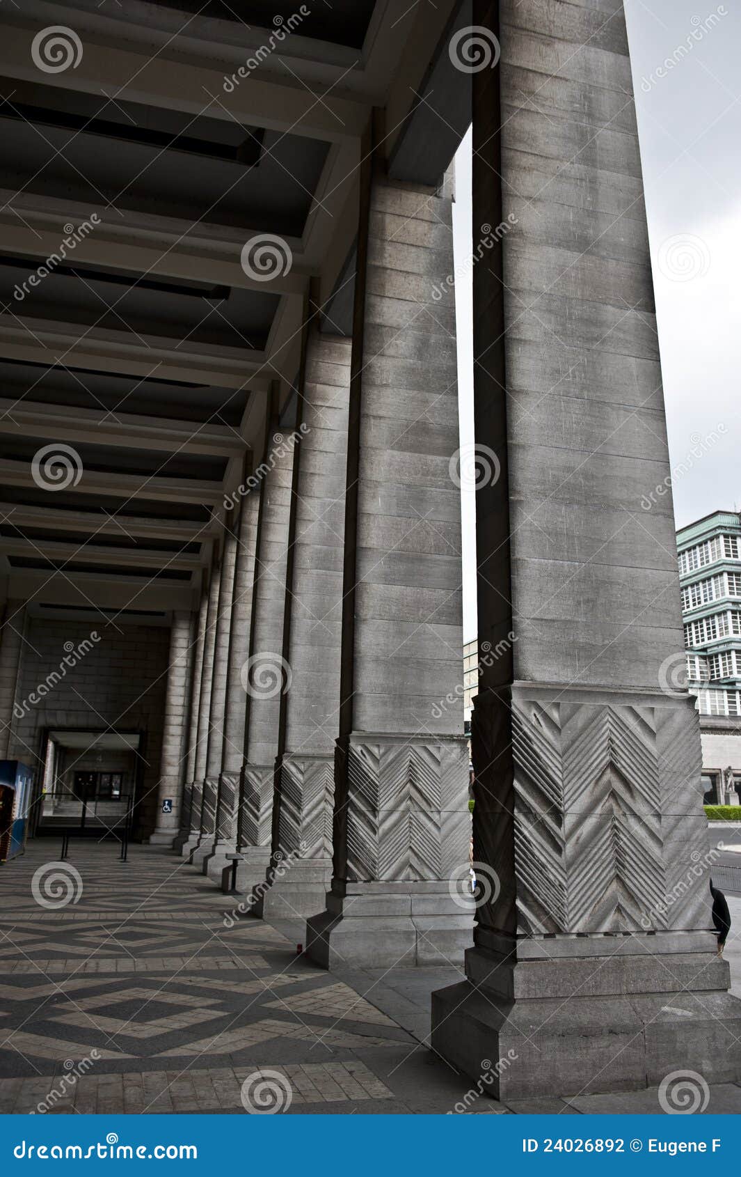 Square Pillar Columns stock photo. Image of gray, landmark - 24026892