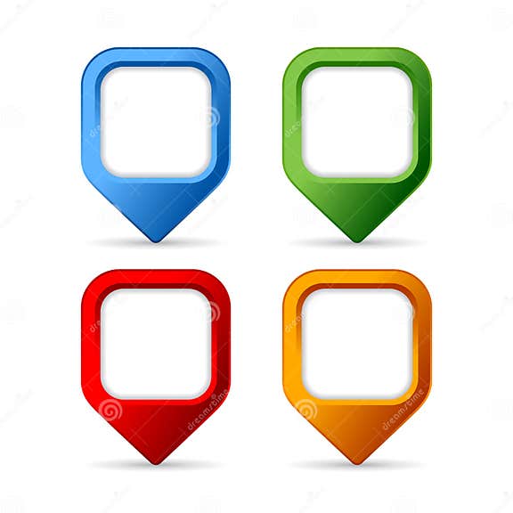 Square pin buttons stock vector. Illustration of pinbutton - 40983628