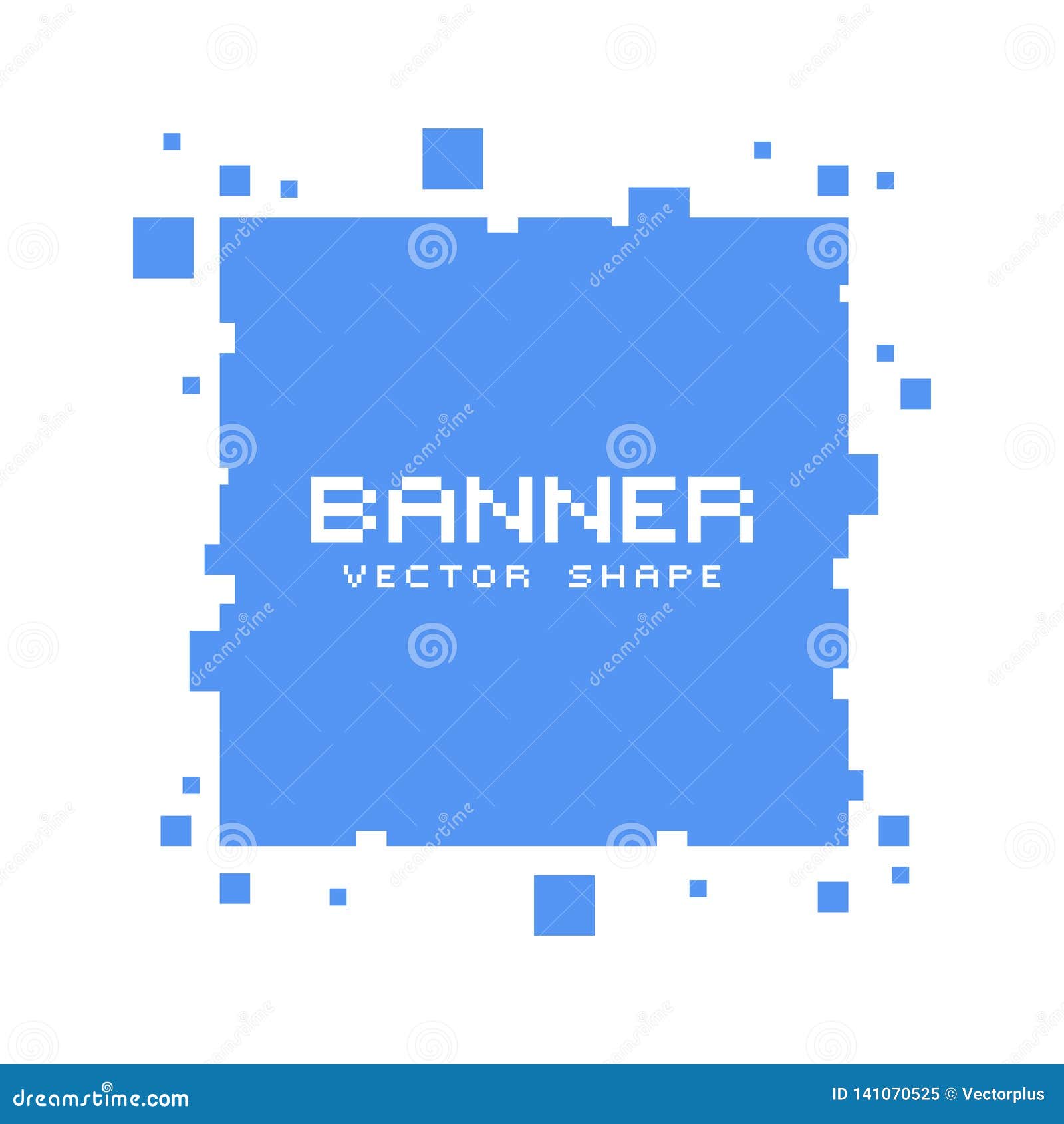 Pixel Banners. Digital Pixelated Header Tags. Square, Circle And ...