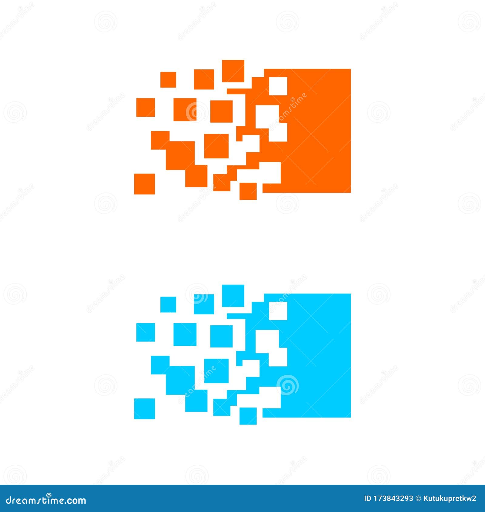Square Pixel Spread Logo Template Illustration Design Illustration ...