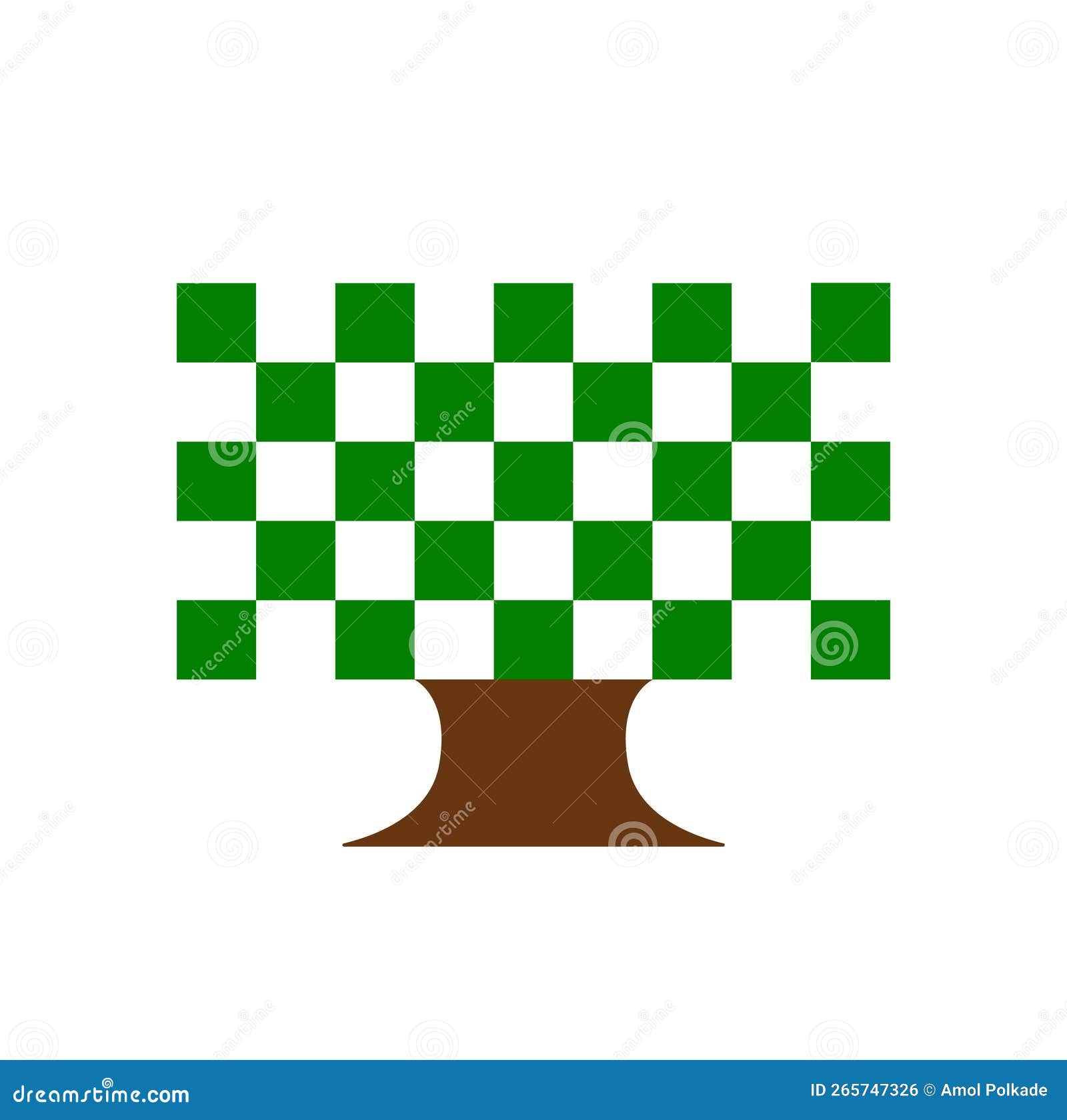 Square Pixel Tree Illustration Icon. Square Pixel Tree and Computer ...