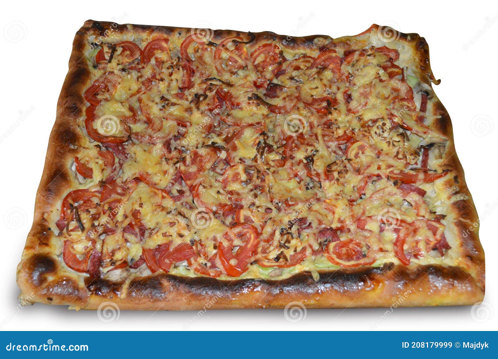 Square pizza stock image. Image of food, crispy, appetizer - 208179999