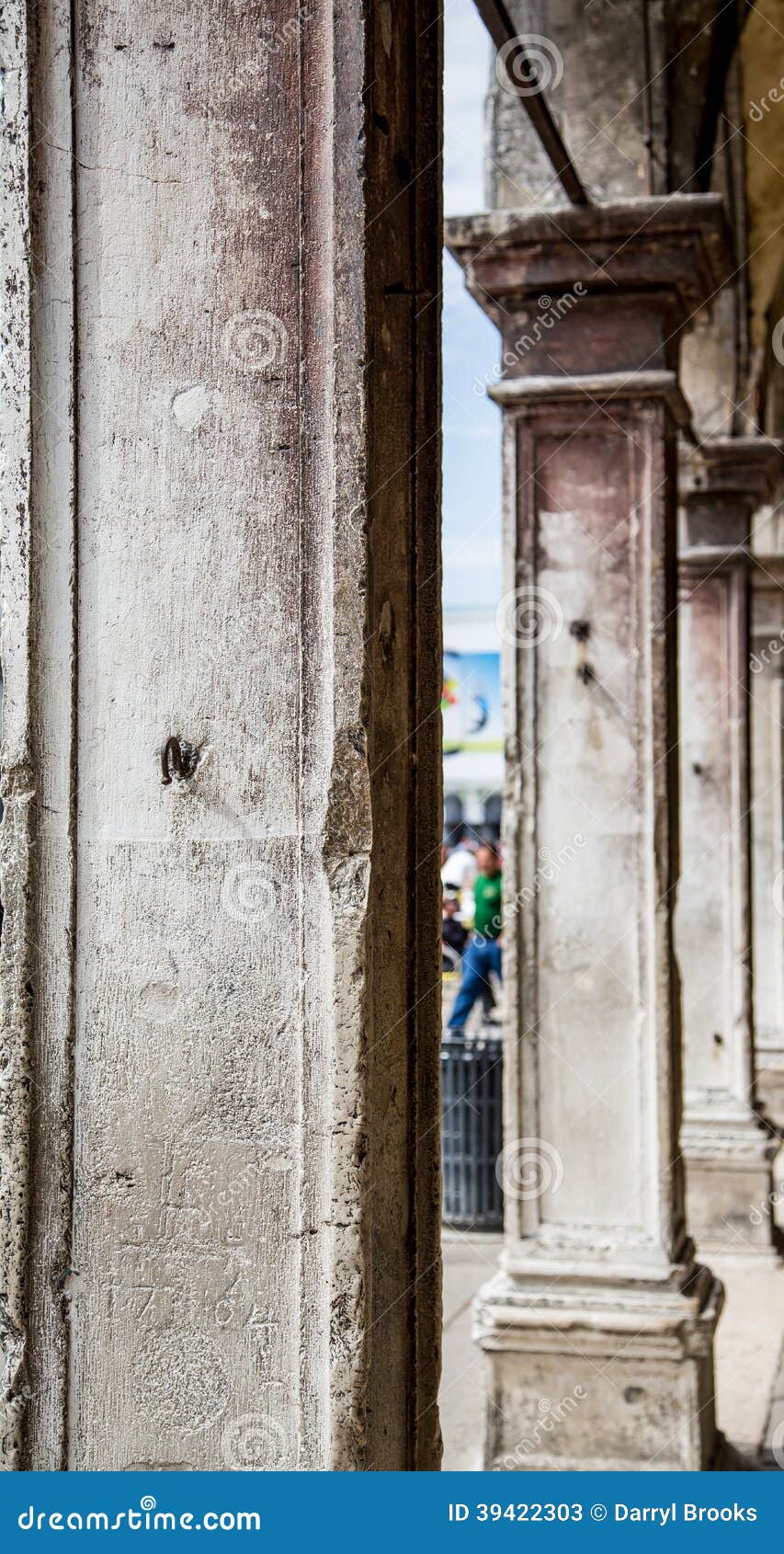 Square Plaster Columns stock image. Image of church, piazza - 39422303