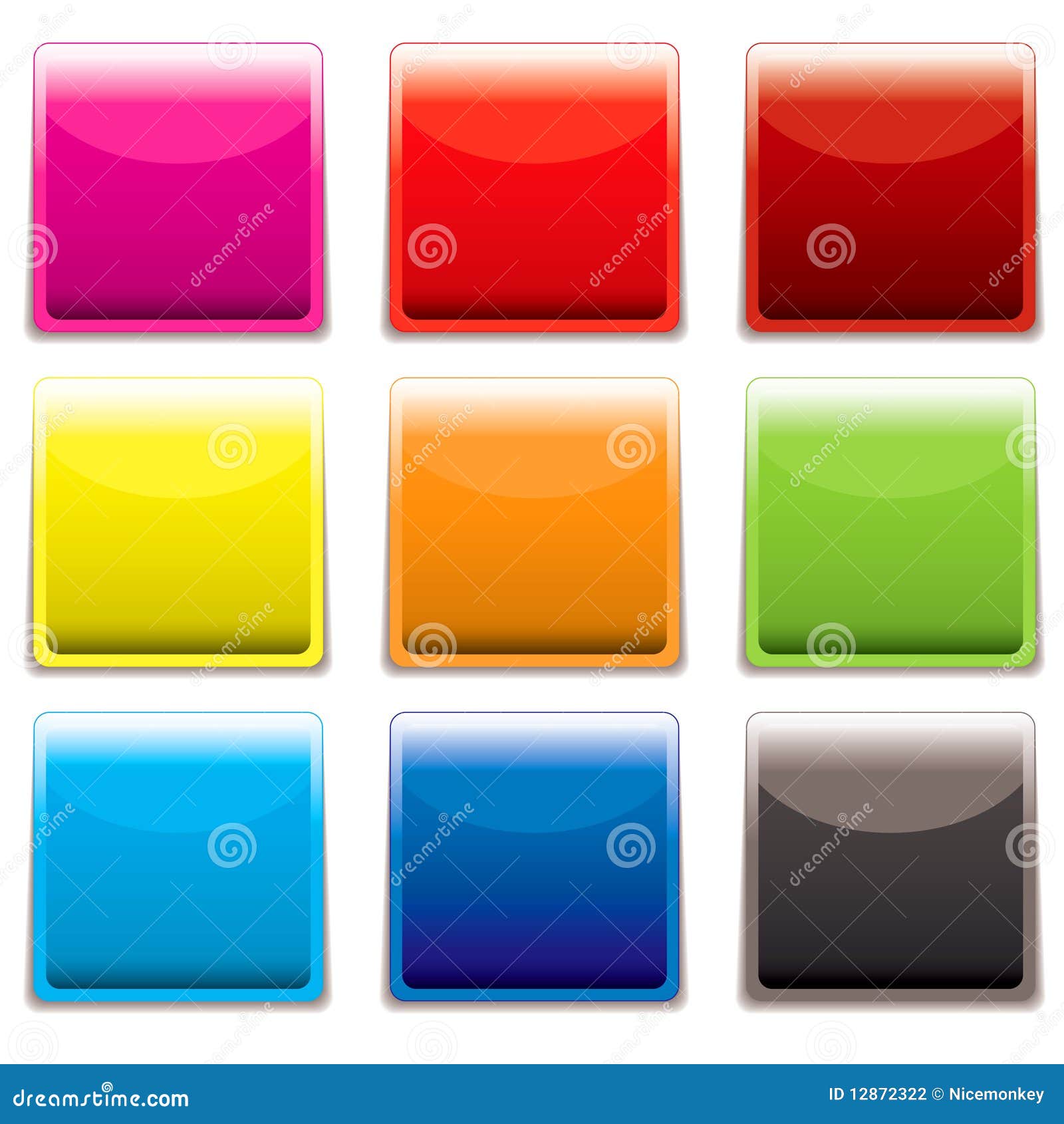 Square plastic web icon stock vector. Illustration of rectangles - 12872322