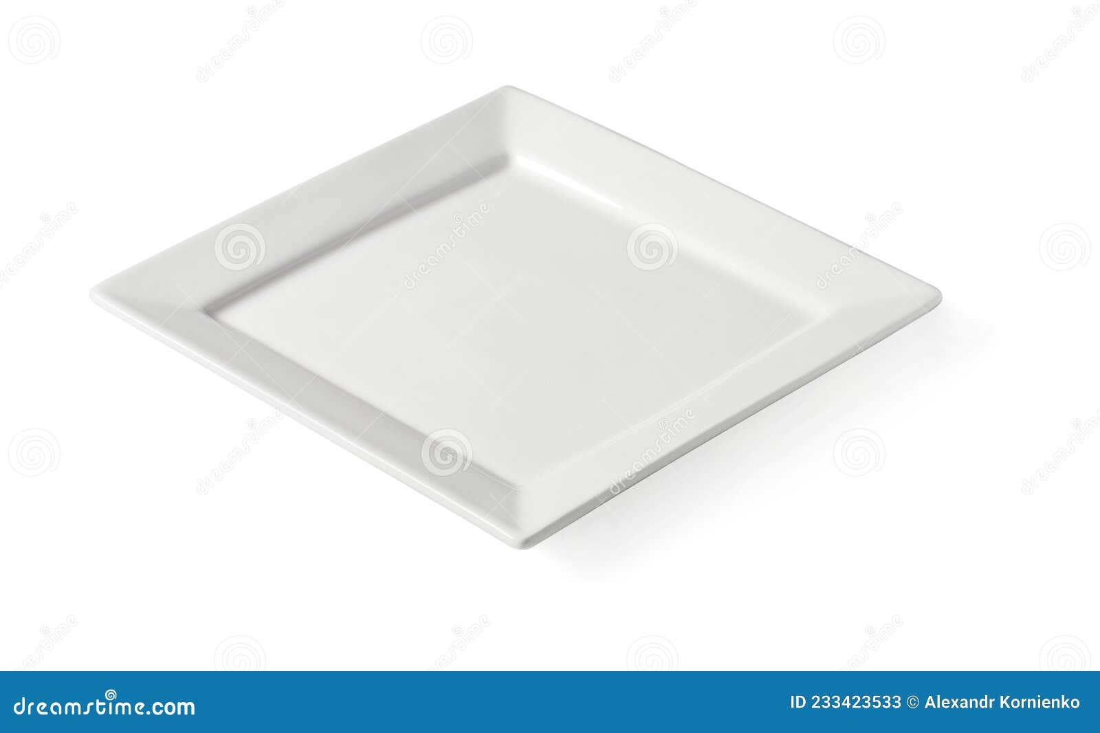 Square plate isolated stock image. Image of plate, dish - 233423533
