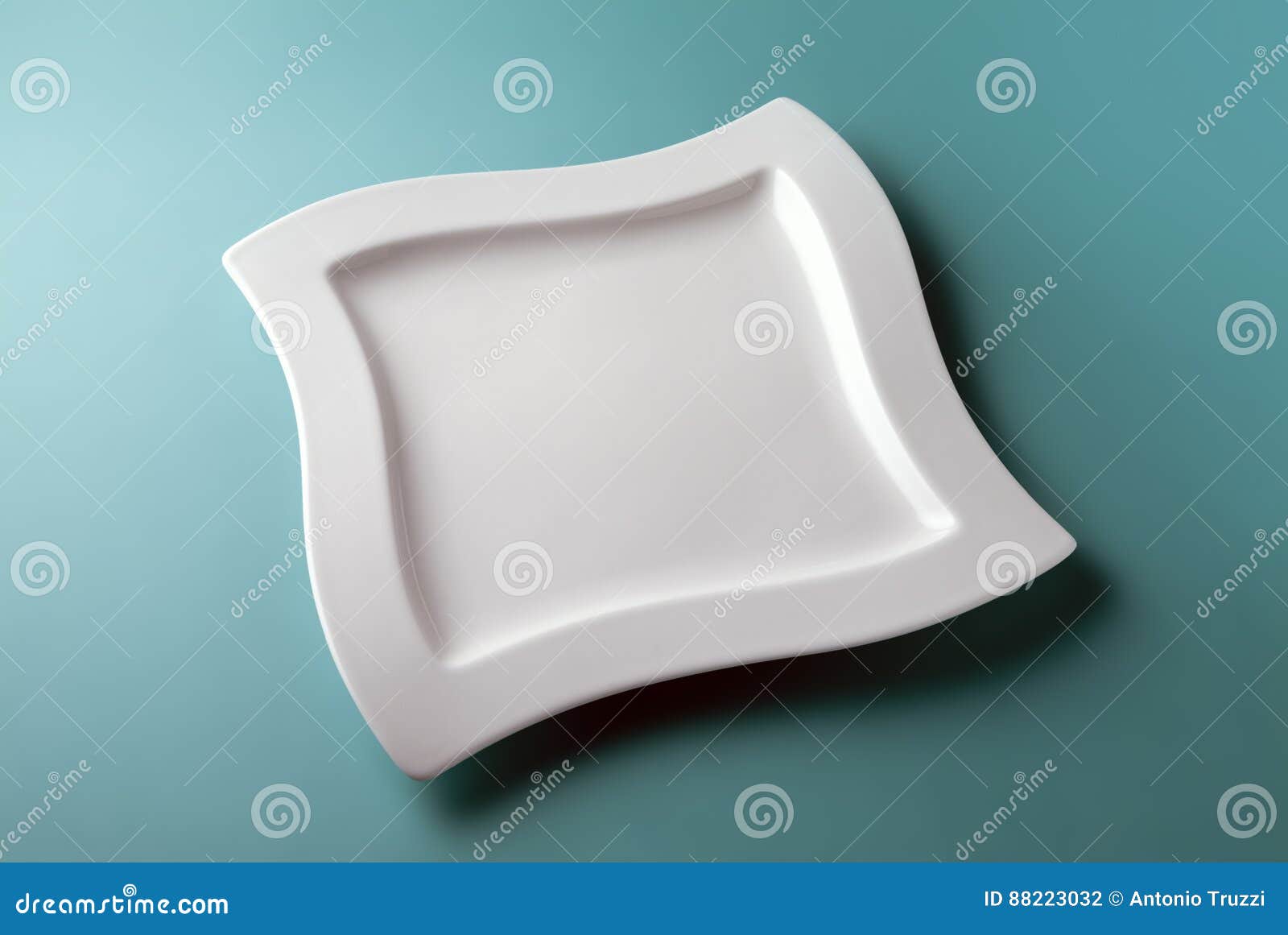 Square Plate with a Special Design Stock Photo - Image of flat, studio ...