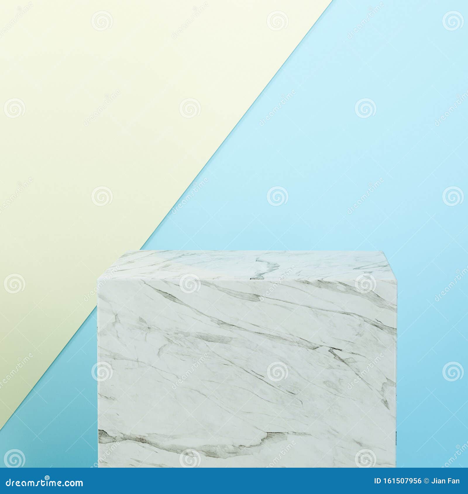 Square Platform with Solid Color Background, 3d Rendering Stock ...