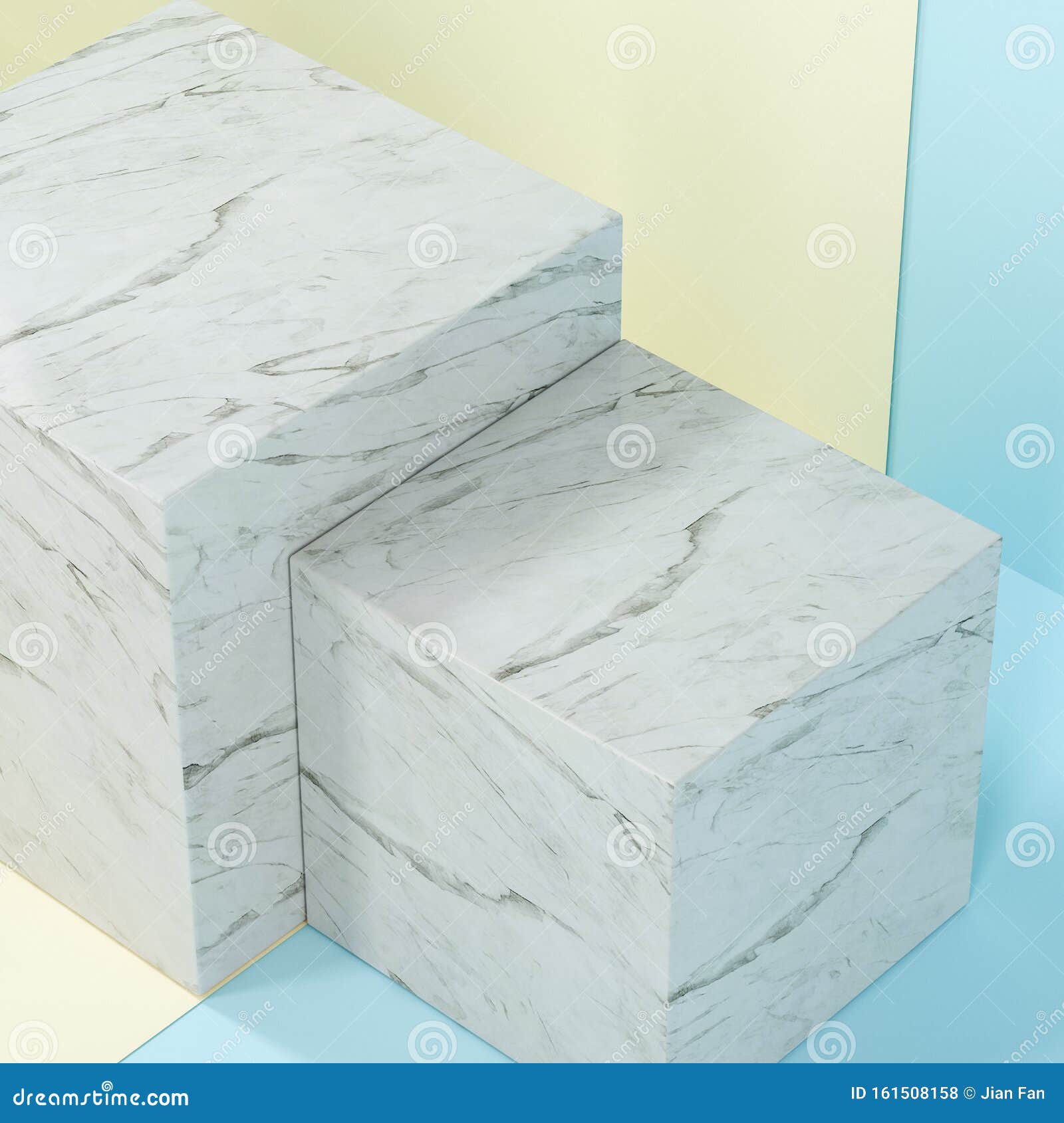 Square Platform with Solid Color Background, 3d Rendering Stock ...