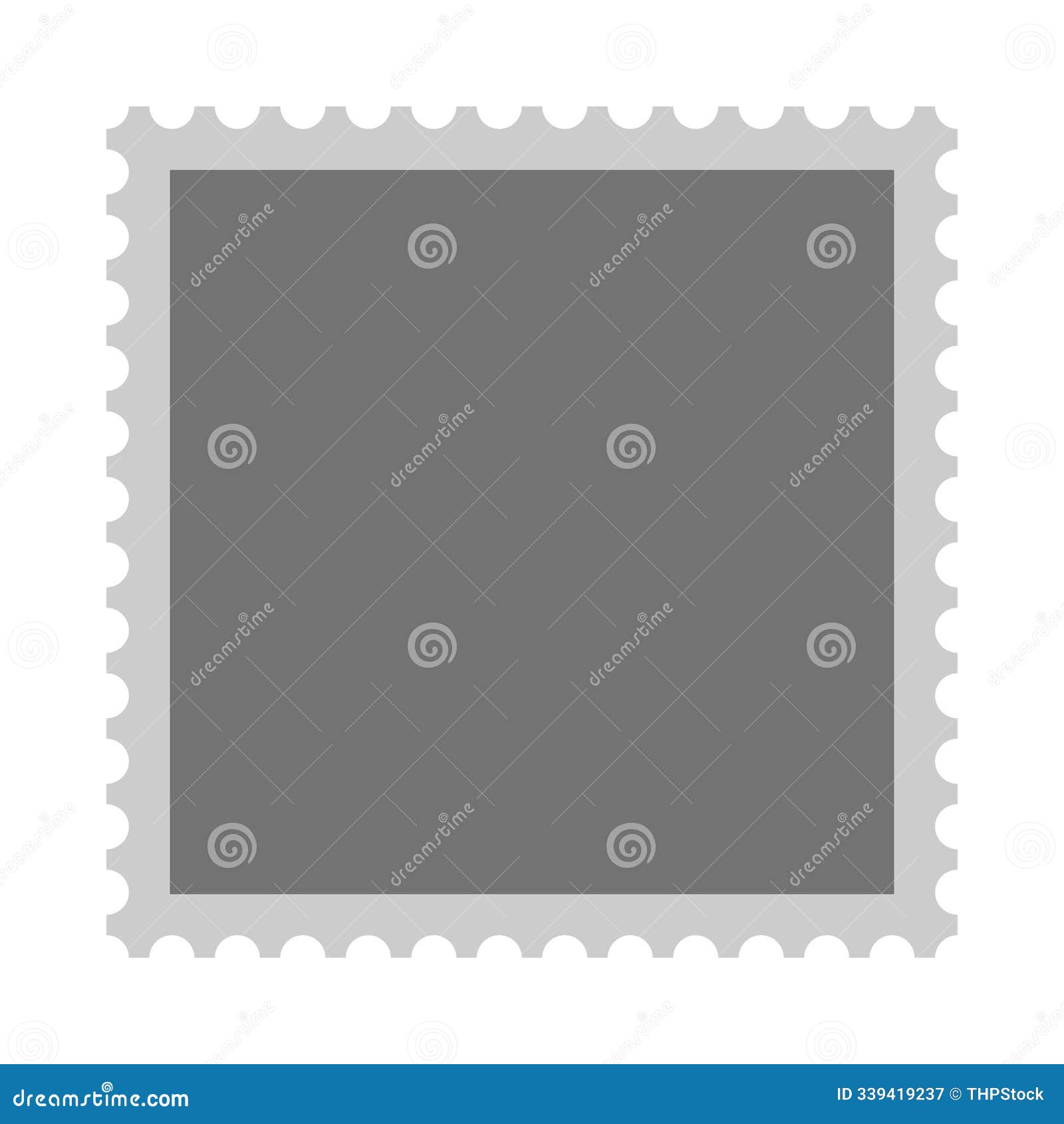 Square Postage Stamp Border Vector Stock Illustration - Illustration of ...