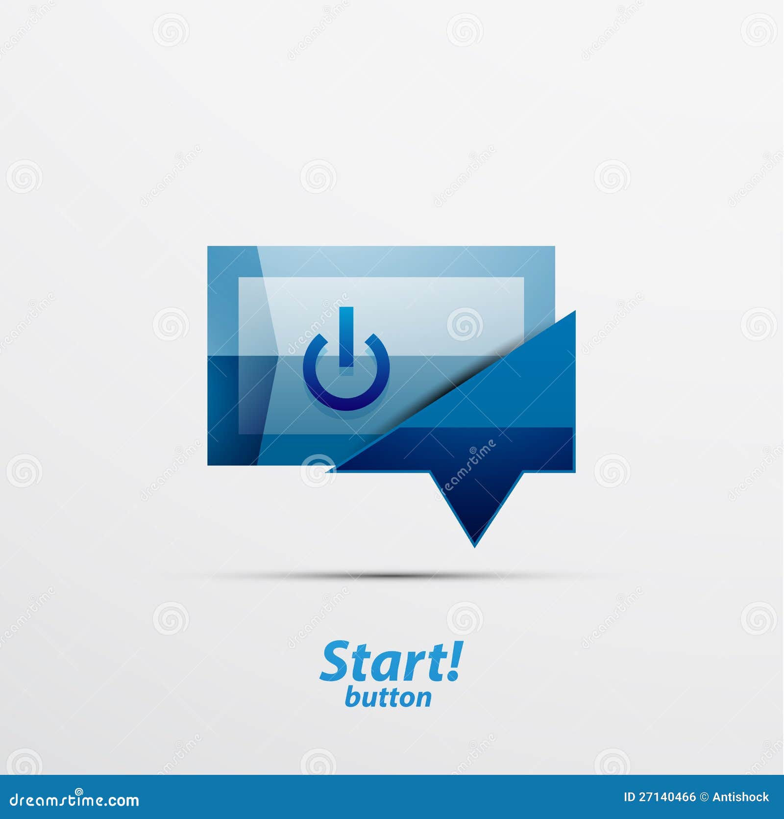 Square power button design stock vector. Illustration of modern - 27140466