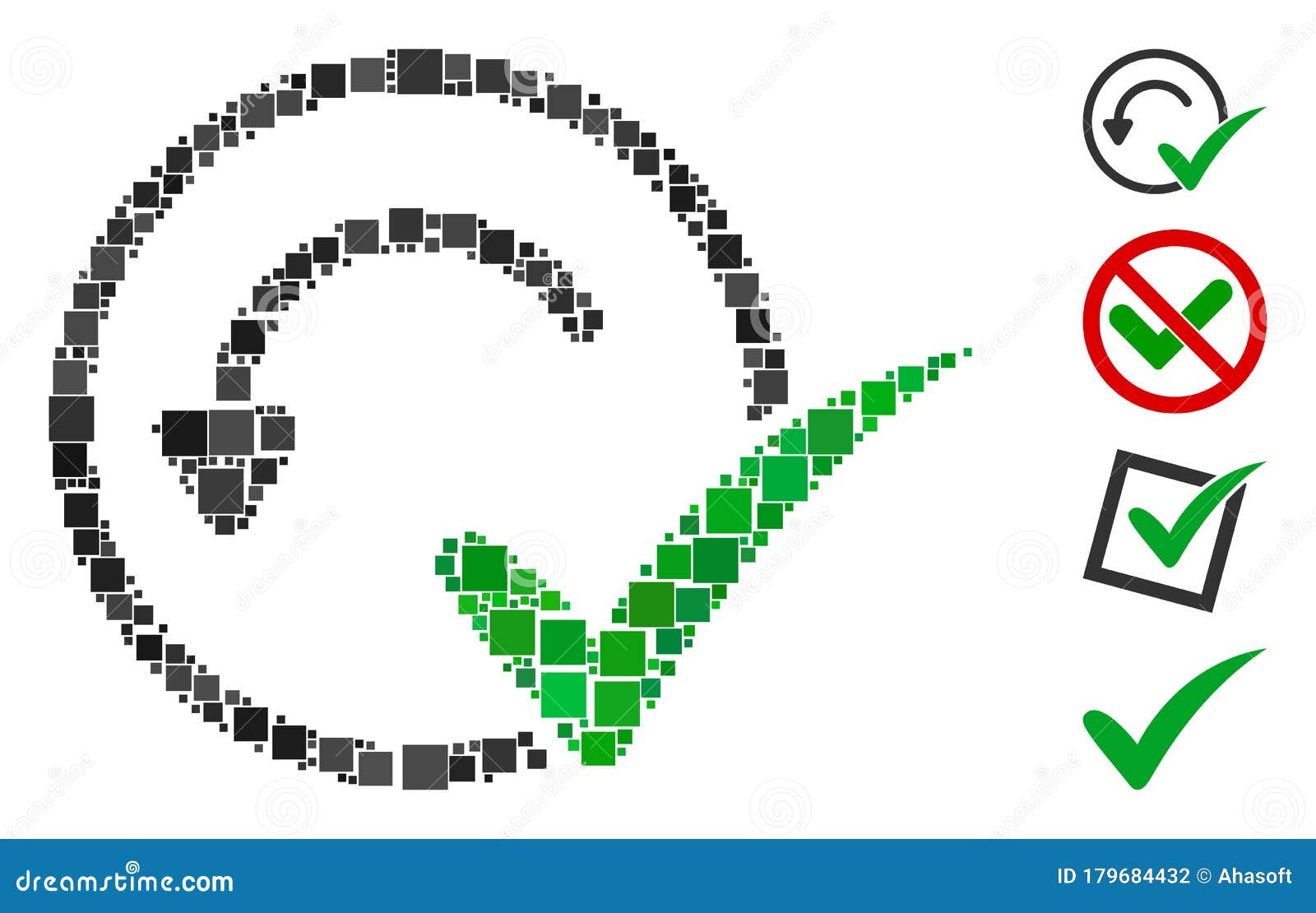 Square Pre-Approved Icon Vector Collage Stock Vector - Illustration of ...