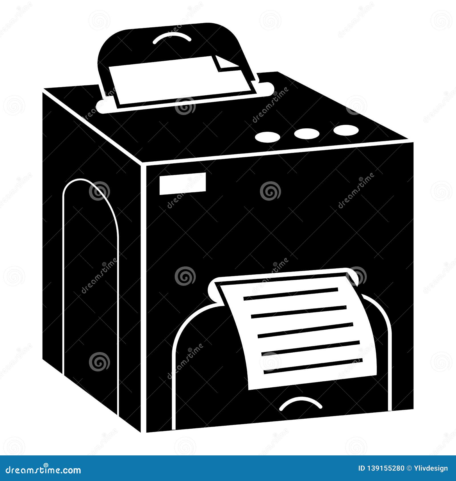Square Printer Icon, Simple Style Stock Vector - Illustration of ...