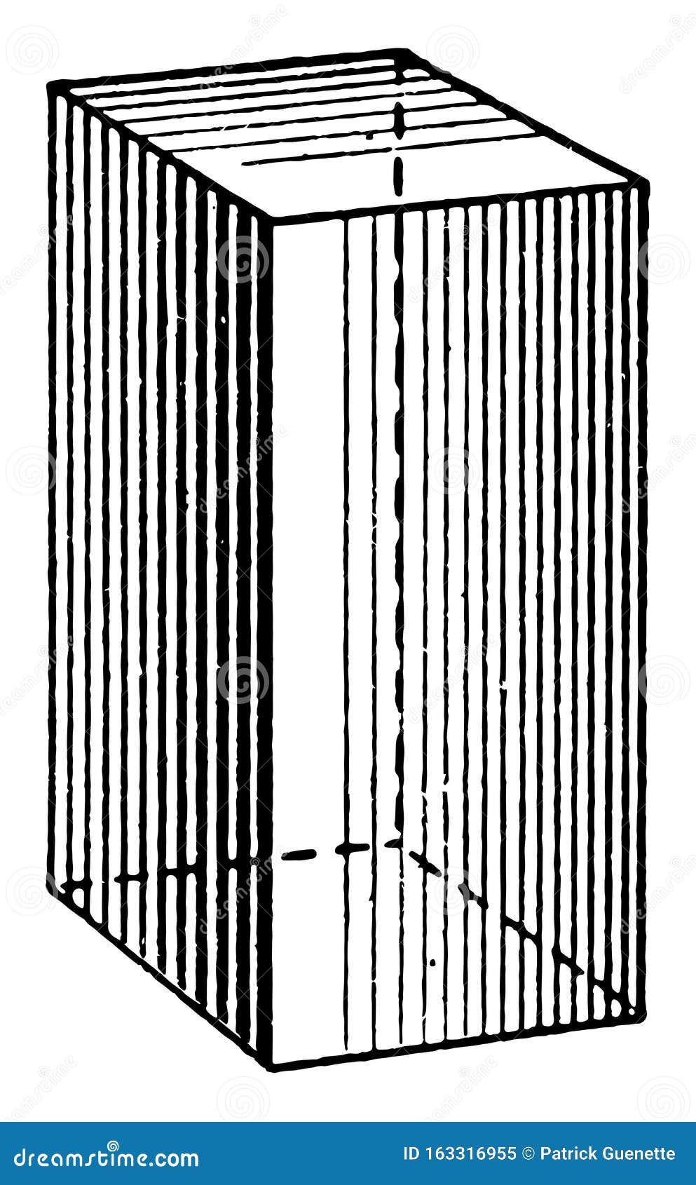 Square Prism Vintage Illustration Stock Vector - Illustration of bases ...
