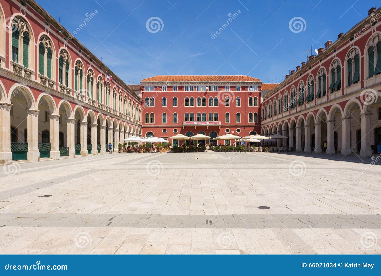 Square Prokurative in the City Split, Croatia Stock Photo - Image of european, europe: 66021034