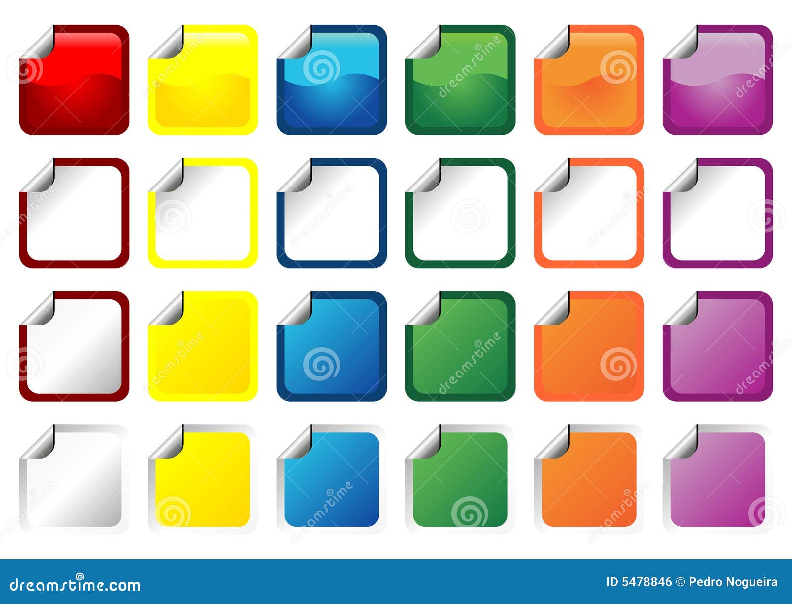 Square promo stickers stock vector. Illustration of scalable - 5478846