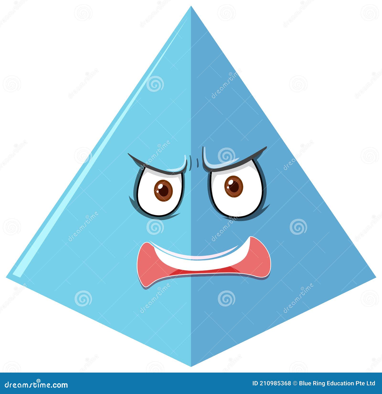 Emoji Of A Sad Pyramid, Vector Or Color Illustration | CartoonDealer ...
