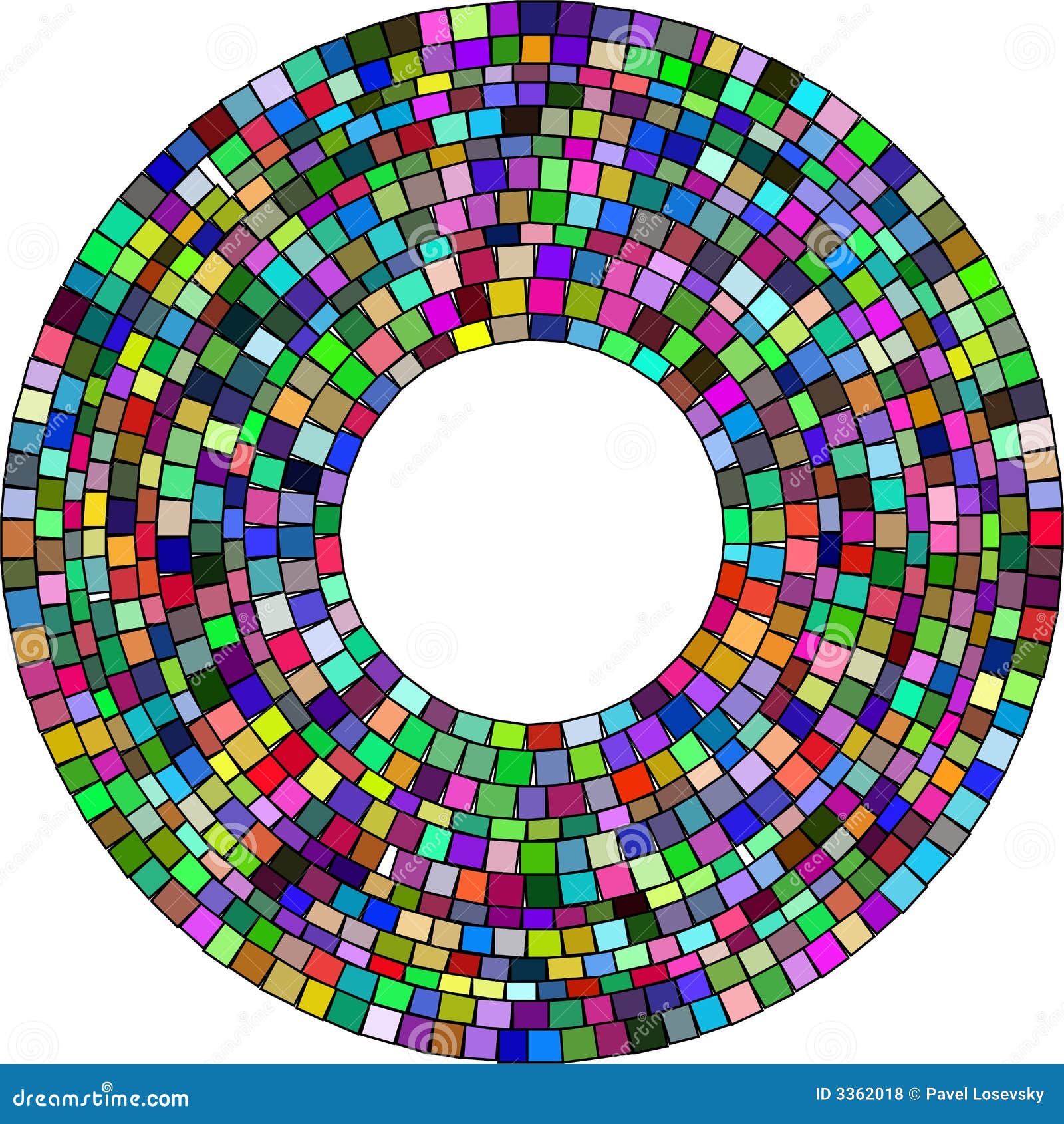 Square radial mosaic stock vector. Illustration of color - 3362018