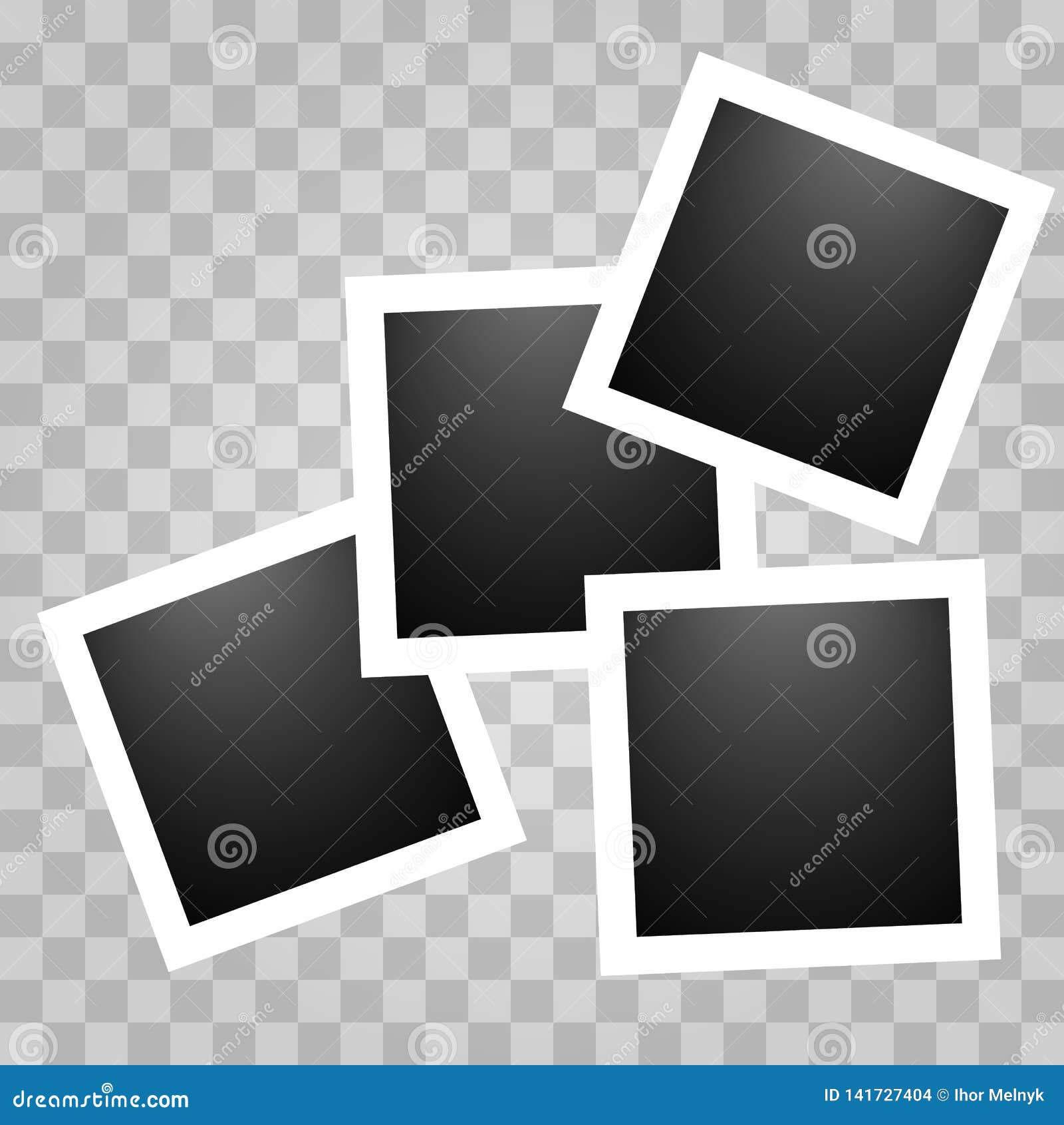 Square realistic polaroid stock vector. Illustration of collection ...