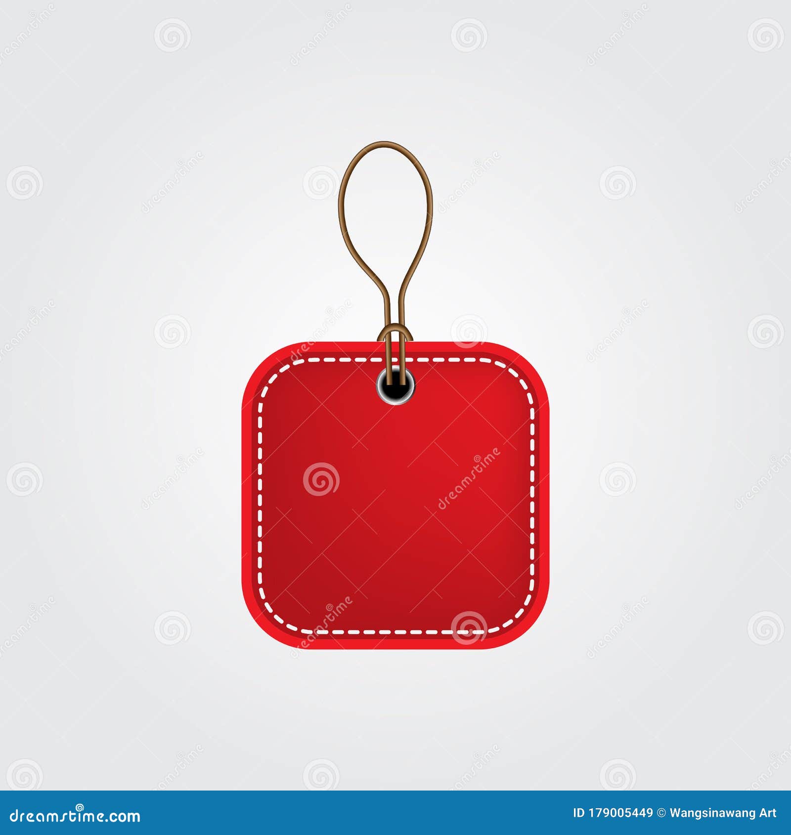 Square Realistic Prize Tag Icon Vector Illustration Stock Vector ...