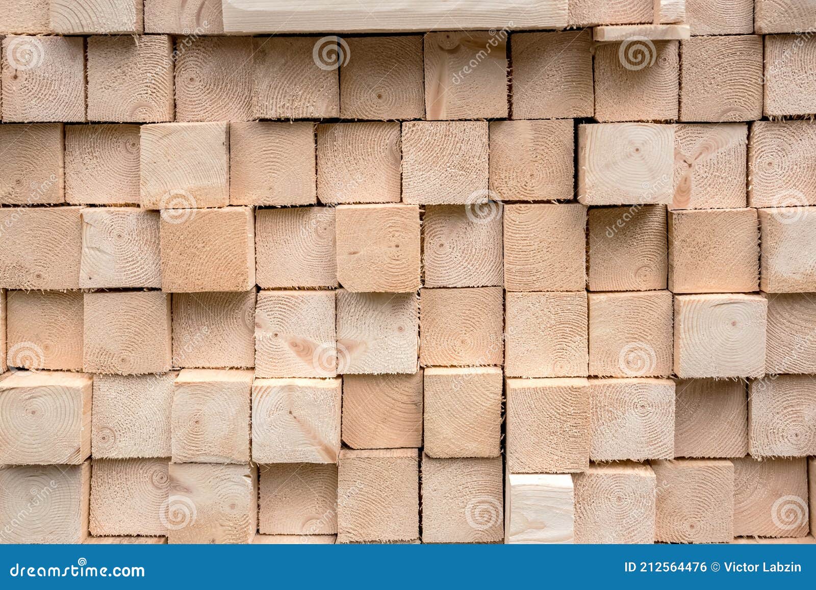 Square and Rectangular Wooden Bars of Different Sizes are Stacked As a ...